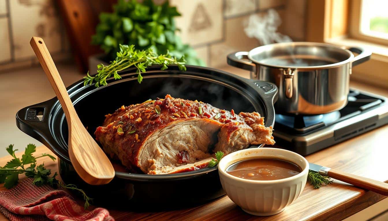Crock Pot Pork Roast and Gravy Recipe