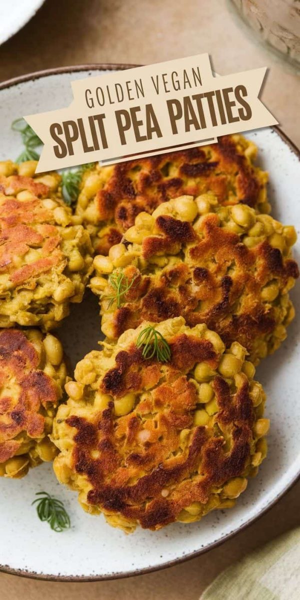 Golden Vegan Split Pea Patties Recipe