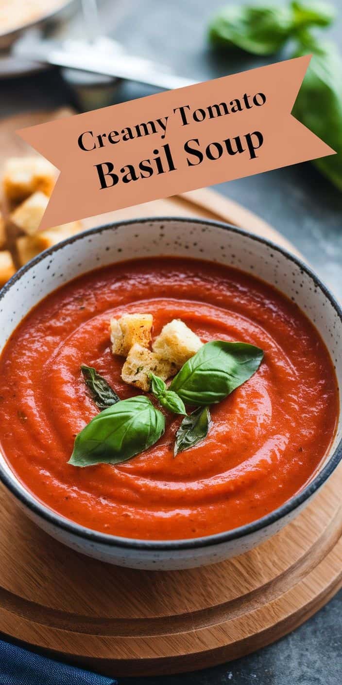Creamy Tomato Basil Soup Recipe